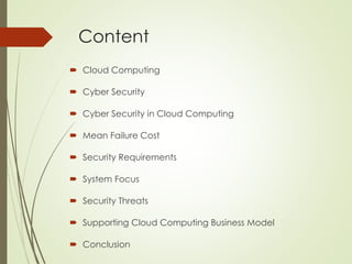 Cloud with Cyber Security | PPTX