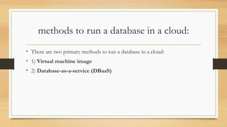 Cloud database | PPTX
