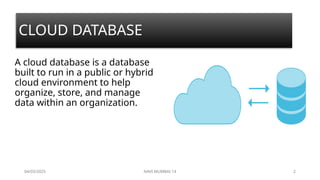 group number three - CLOUD DATABASE .pptx