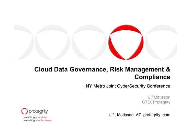 Cloud data governance, risk management and compliance ny metro joint ...
