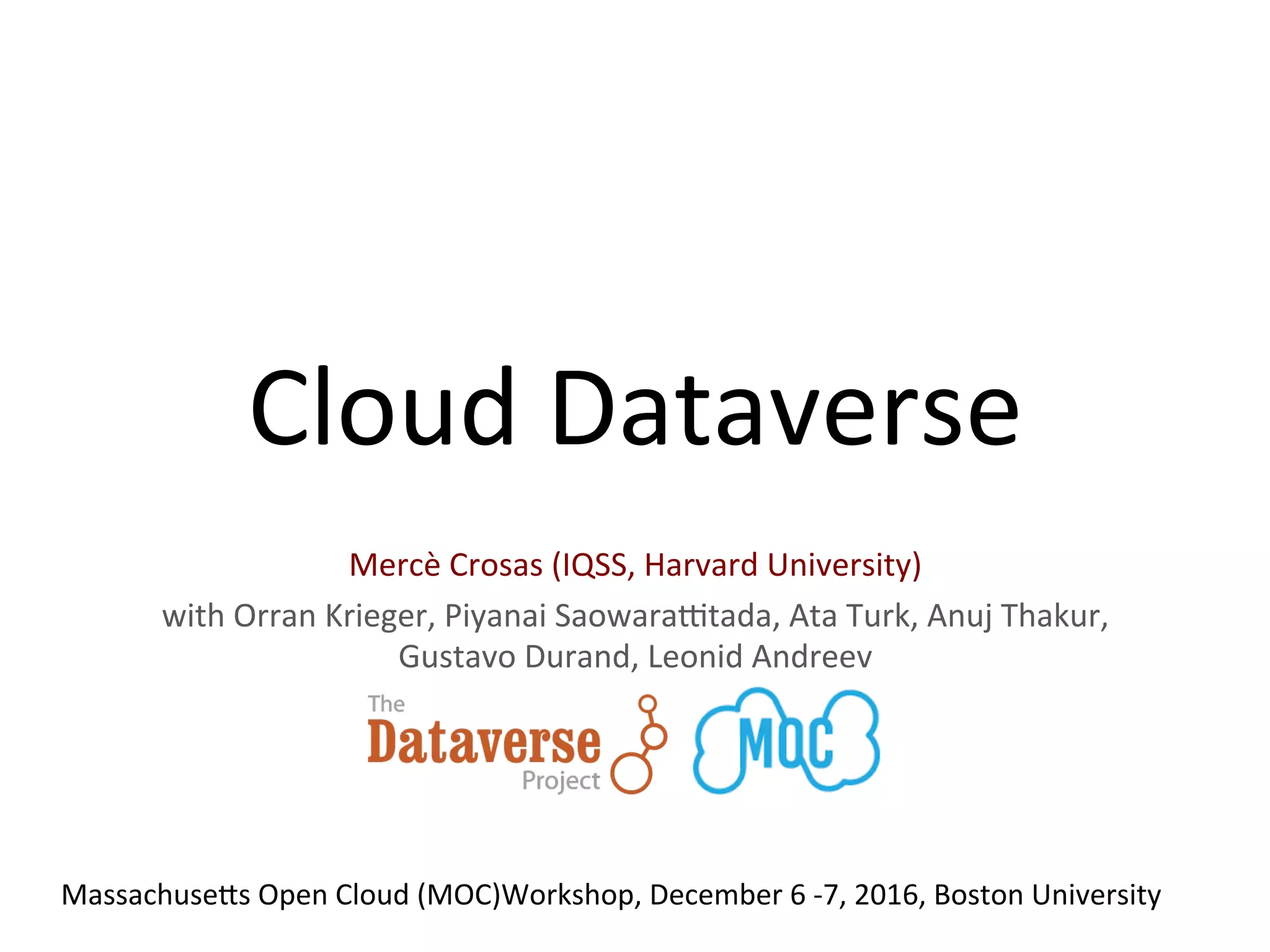 Cloud Dataverse | PPT