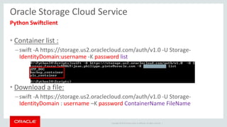 Oracle Cloud Storage Service & Oracle Database Backup Cloud Service | PPT