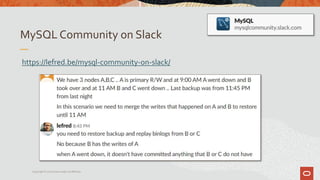 MySQL, An Open Source Ecosystem, Oracle Modern Cloud Day, Oslo ...
