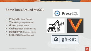 MySQL, An Open Source Ecosystem, Oracle Modern Cloud Day, Oslo ...