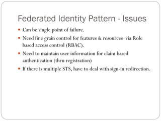 Cloud design patterns - Federated Identity & Gatekeeper | PPTX ...