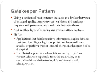 Cloud design patterns - Federated Identity & Gatekeeper | PPTX ...