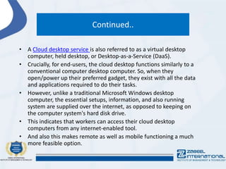 Cloud desktop service – What is a cloud desktop service? | PPTX