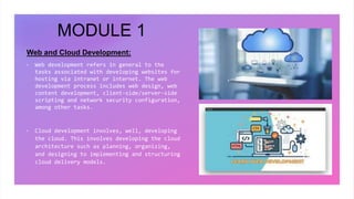 Cloud development using html css and js | PPTX