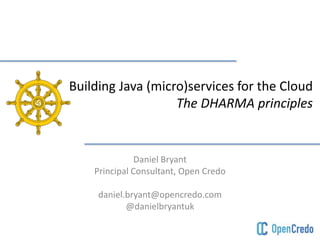 muCon 2014 "Building Java Microservices for the Cloud" | PPT