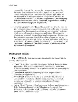 Cloude computing notes for Rgpv 7th sem student | DOCX