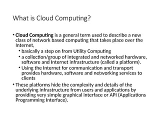 Cloud Environment (Cloud Computing Course) | PPT