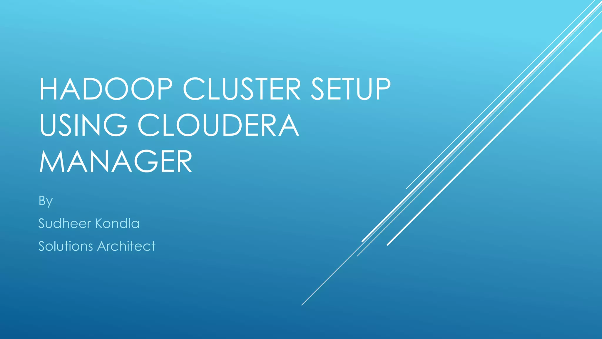Cloudera Cluster Setup And Configuration Pdf Cloud Computing Internet
