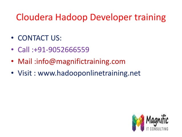 Cloudera Hadoop Developer Training Ppt