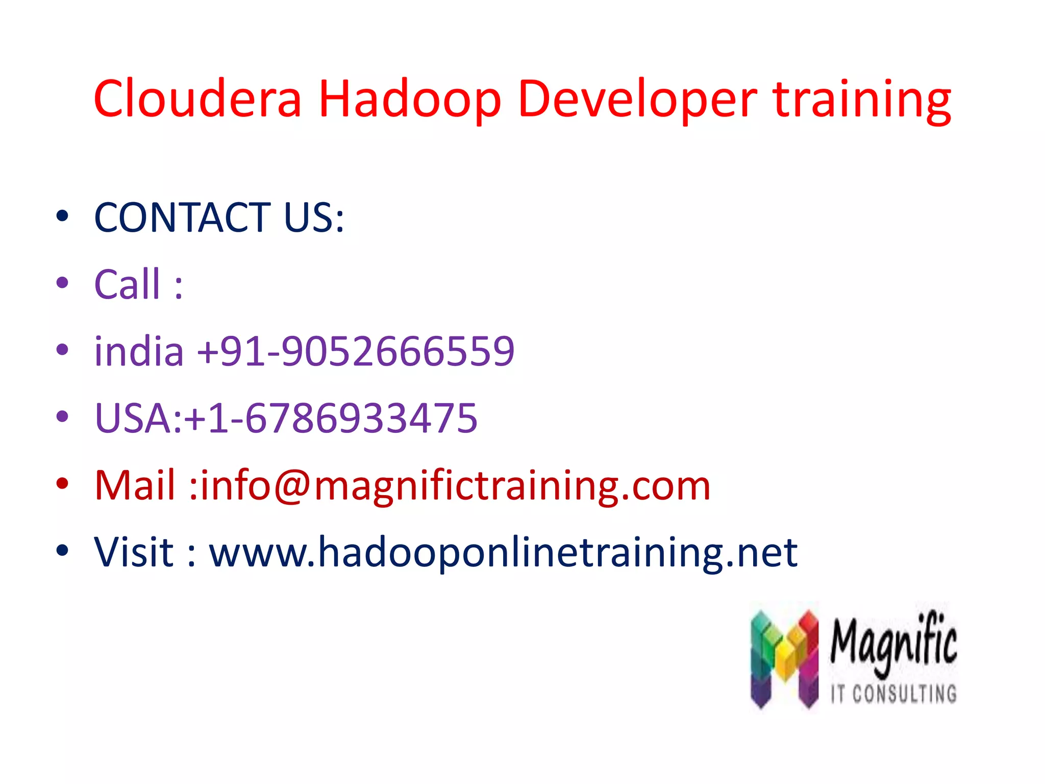 Cloudera hadoop developer training | PPTX | Cloud Computing | Internet