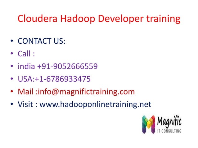 Cloudera hadoop developer training | PPTX | Cloud Computing | Internet