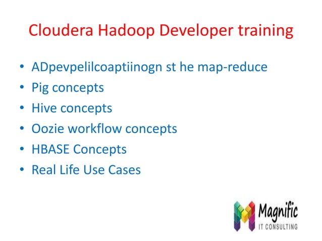 Cloudera hadoop developer training | PPTX | Cloud Computing | Internet