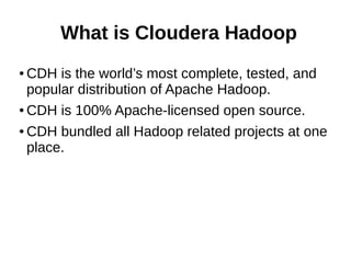 Cloudera hadoop installation | PPT