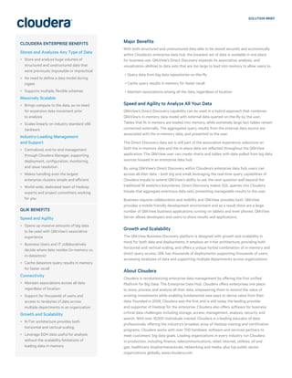 Cloudera and Qlik: Big Data Analytics for Business | PDF