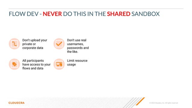 Cloudera Sandbox Event Guidelines For Workflow | PPT