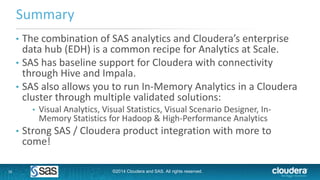 SAS and Cloudera – Analytics at Scale | PPT