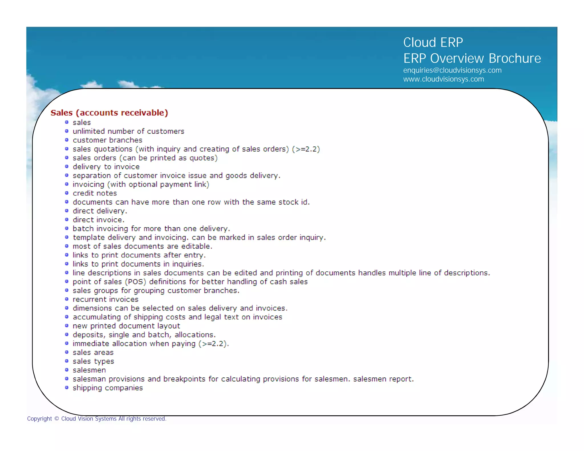 CloudERP- an erp system for industries | PDF