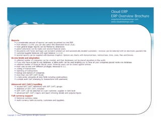 CloudERP- an erp system for industries | PDF
