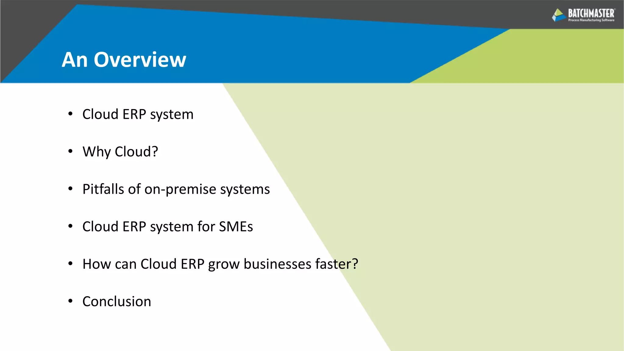 Cloud-based ERP System for SME to Grow Business Faster | PPTX