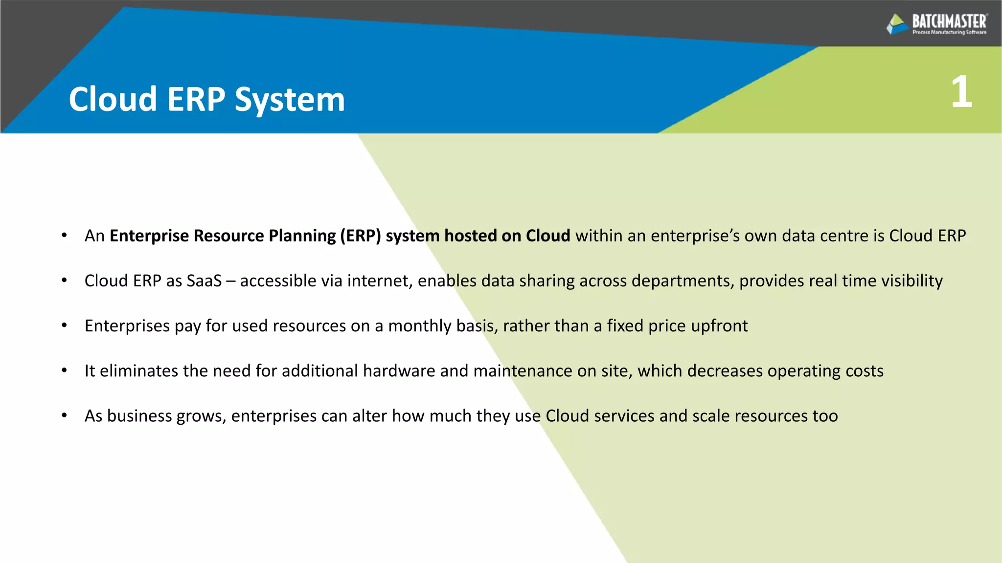 Cloud-based ERP System for SME to Grow Business Faster | PPTX
