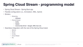 Cloud Event Driven Architectures with Spring Cloud Stream 2.0 - Oleg Zhurakousky | PPT