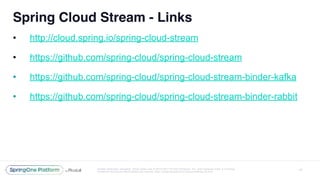 Cloud Event Driven Architectures with Spring Cloud Stream 2.0 - Oleg ...
