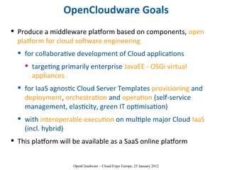 Think to PaaS for Multi-IaaS Cloud Computing: the OpenCloudware collaborative R&D project | PDF