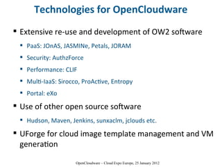 Think to PaaS for Multi-IaaS Cloud Computing: the OpenCloudware collaborative R&D project | PDF