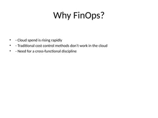 Cloud FinOps Presentation - Basics and optimization | PPTX