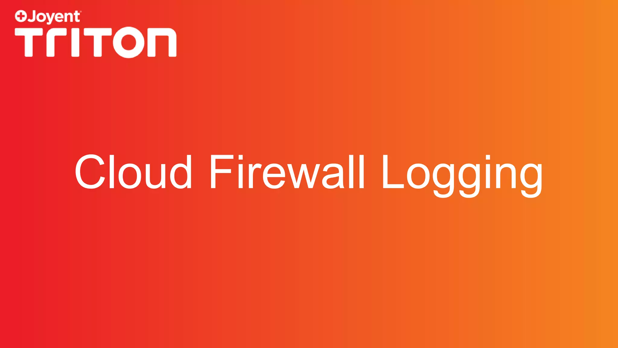 Cloud firewall logging | PPT