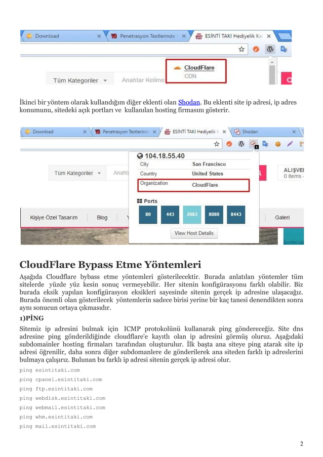 Cloudflare Bypass Yöntemleri | PDF