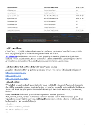 Cloudflare Bypass Yöntemleri | PDF