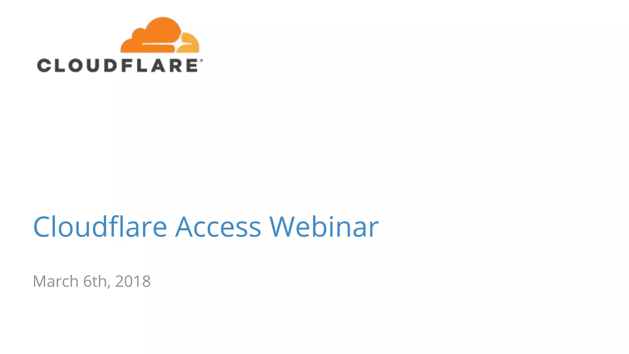 Cloudflare Access | PPTX