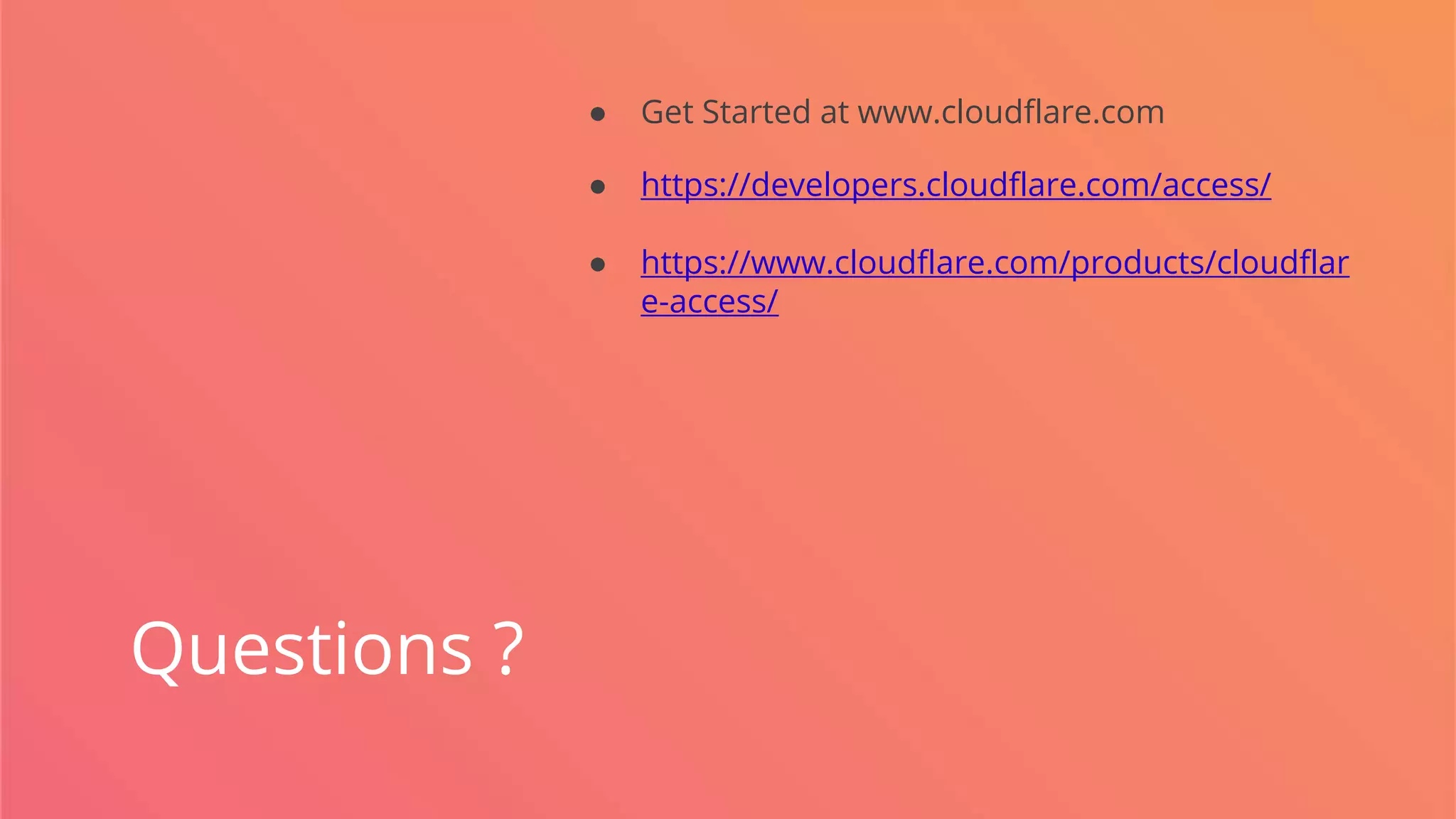 Securing Internal Applications with Cloudflare Access - April 2018 | PPT