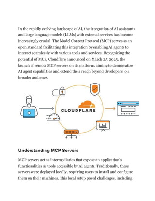 Cloudflare Brings AI Agent Integration to the Masses with Remote MCP Servers.pdf