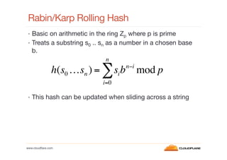 Cloud flare jgc bigo meetup rolling hashes | PDF
