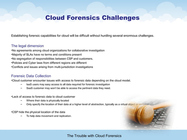 The Trouble with Cloud Forensics | PPT