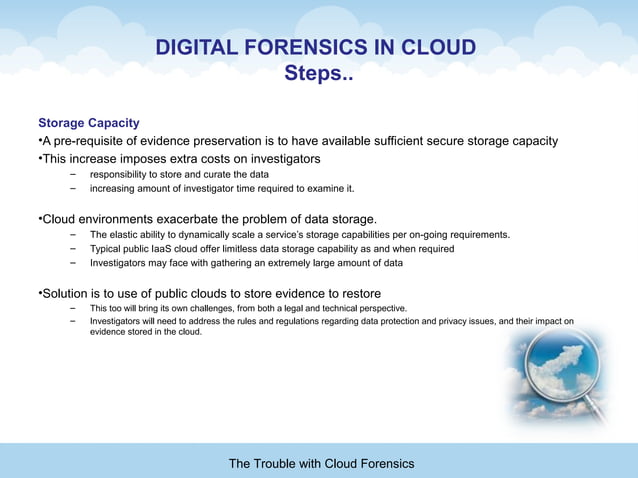 The Trouble with Cloud Forensics | PPT