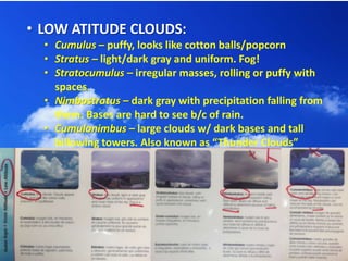 Cloud formation - How clouds form and different types of clouds | PPTX