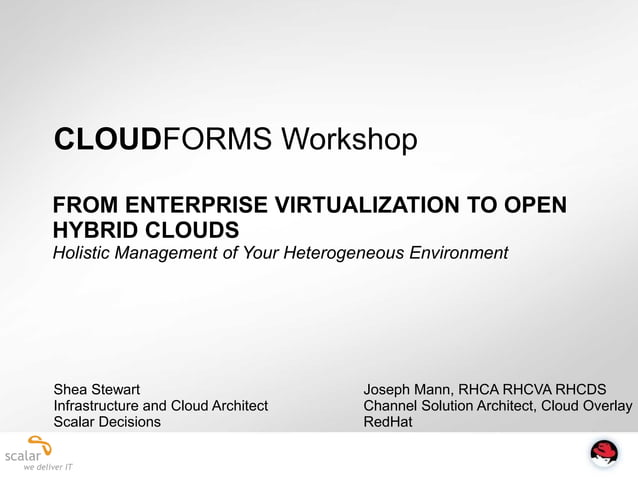 Cloudforms Workshop | PDF