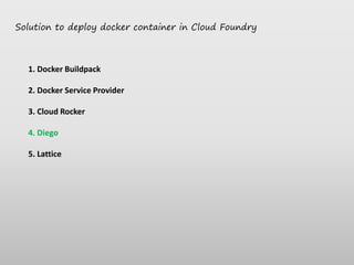 Cloud foundry | PPTX