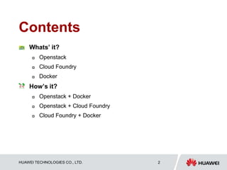 Cloud foundry integration-with-openstack-and-docker-bangalorecf-meetup ...