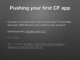 Cloudfoundry Introduction | PPT
