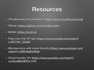Cloudfoundry Introduction | PPT