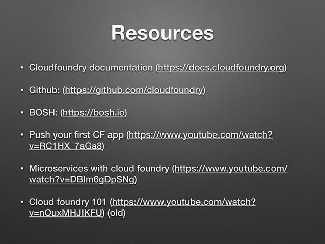 Cloudfoundry Introduction | PPT