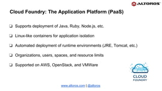 «Практика построения высокодоступного решения на базе Cloud Foundry Paas» | PPTX